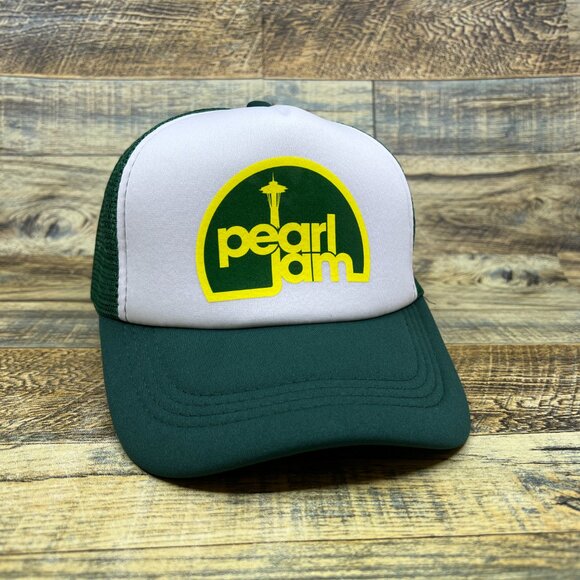 Unbranded | Accessories | Pearl Jam Mens Trucker Hat Green Snapback 9s ...